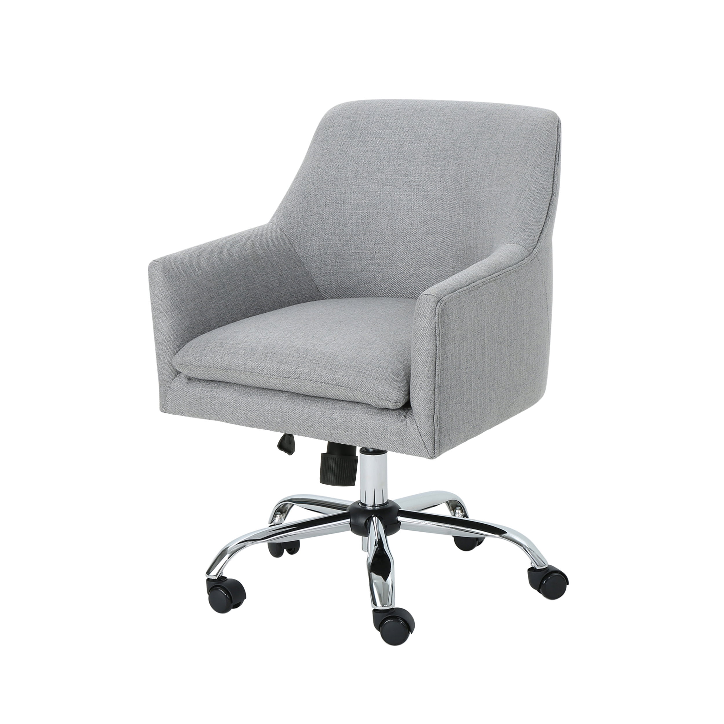 GDF Studio Morgan Mid Century Modern Fabric Home Office Chair, Gray and ...