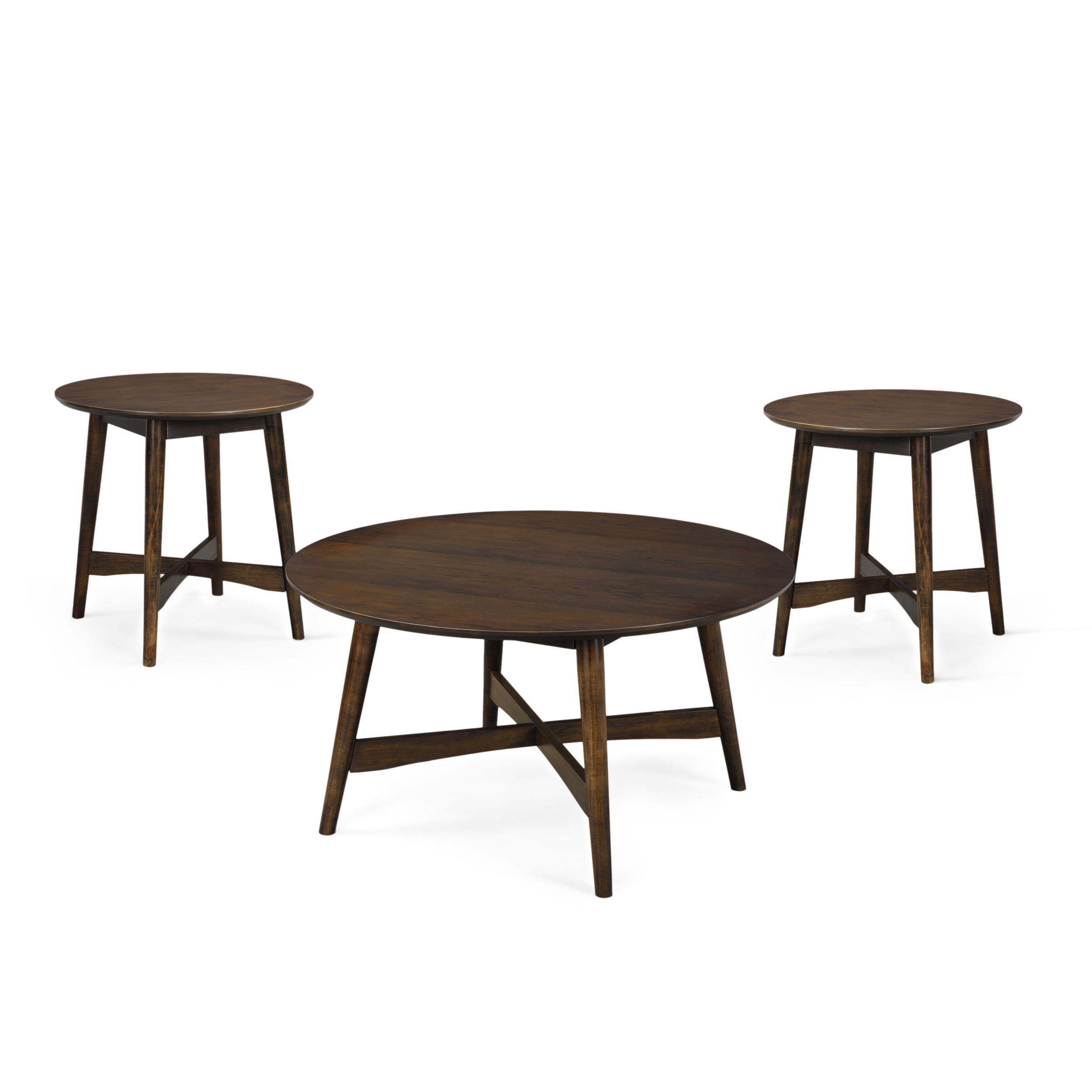 GDF Studio Murdock Mid Century Modern Wood Tables (Set of 3), Gray ...