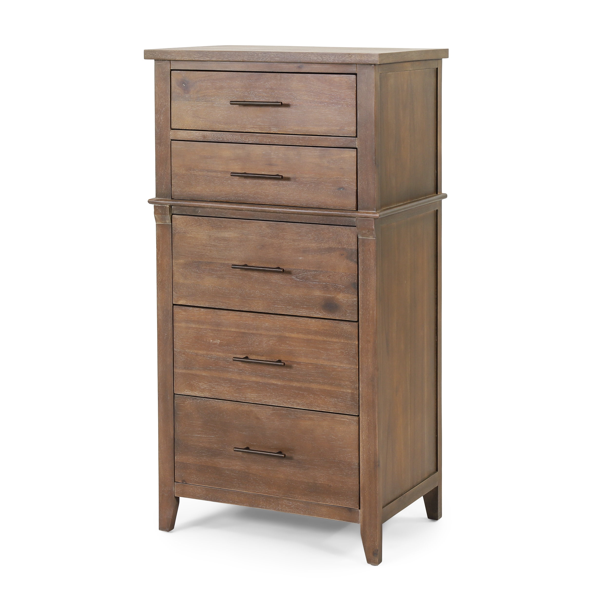 GDF Studio OkiOki Sustainable Acacia Wood Coastal Bedroom Dresser ...