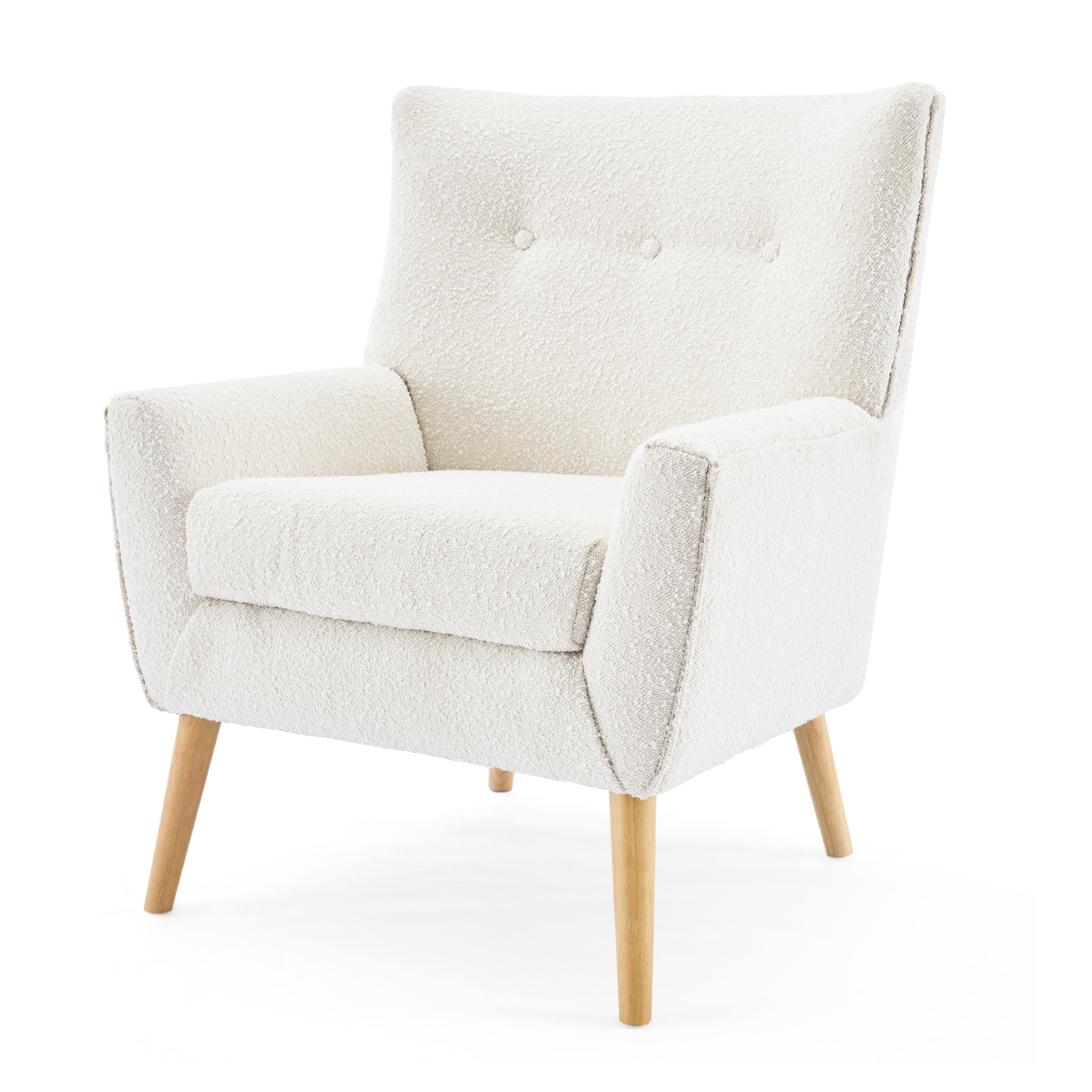 GDF Studio Paloma Boucle Wingback Accent Chair, Almond - Walmart.com