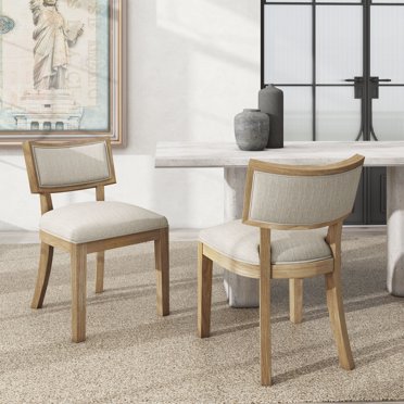 GDF Studio Contemporary Dining Chairs with Rattan Round Backrest ...