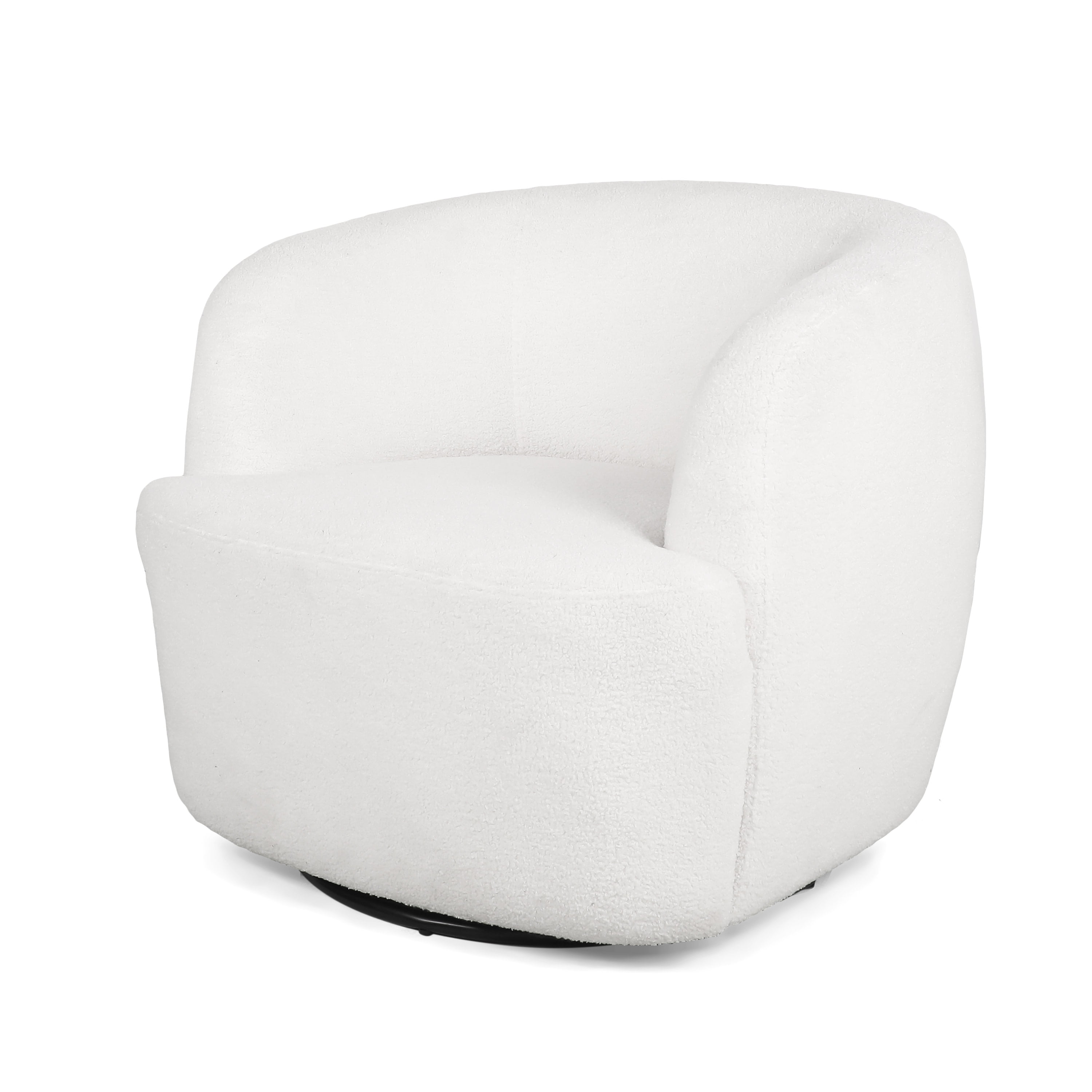 GDF Studio Sydmor Contemporary Boucle Upholstered Swivel Club Chair ...