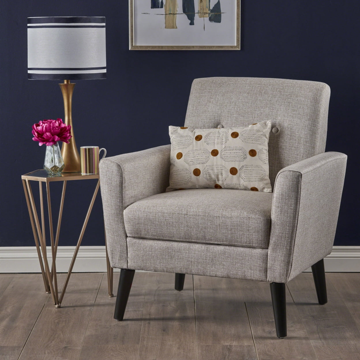 Sierra Mid Century Fabric Club Chair - Walmart.com