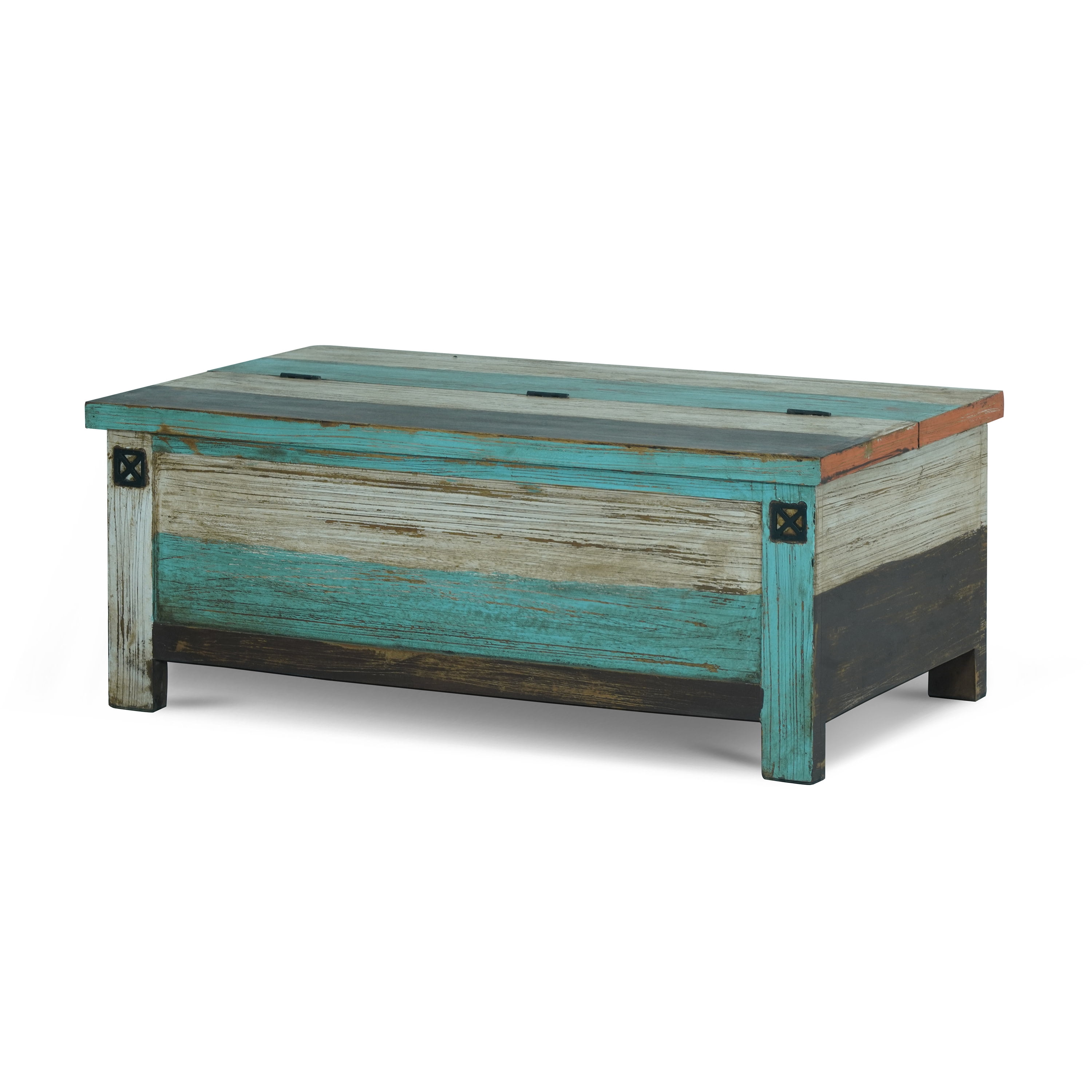 GDF Studio Templin Boho Handmade Distressed Mango Wood Storage Coffee ...