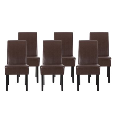 GDF Studio Apaloosa Contemporary Tufted Dining Chairs, Set of 2, Dark ...