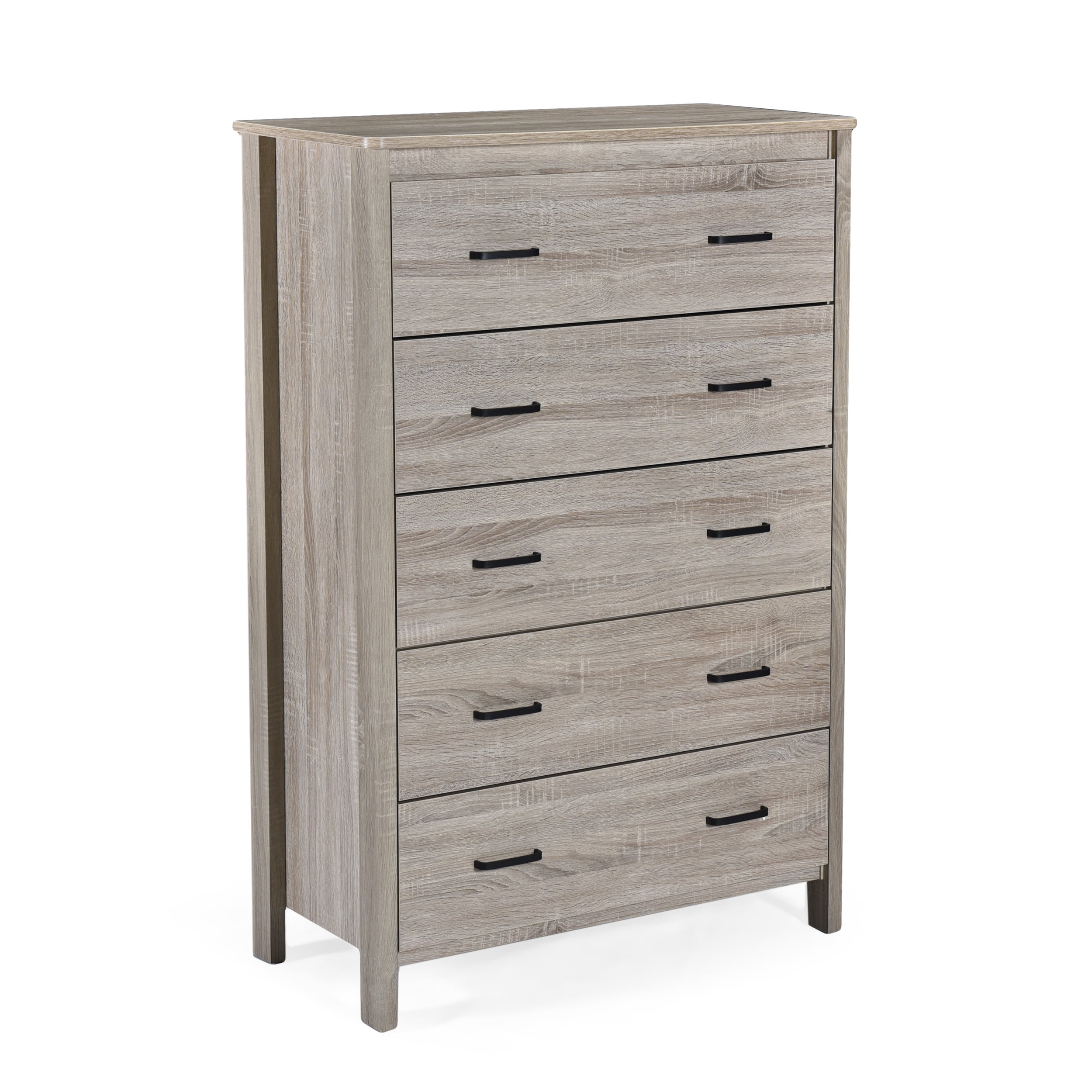 GDF Studio Titeca Contemporary Faux Wood 5 Drawer Dresser, Sonoma Oak ...