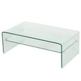 GDF Studio Tourmaline Modern Glam Tempered Glass Coffee Table with ...