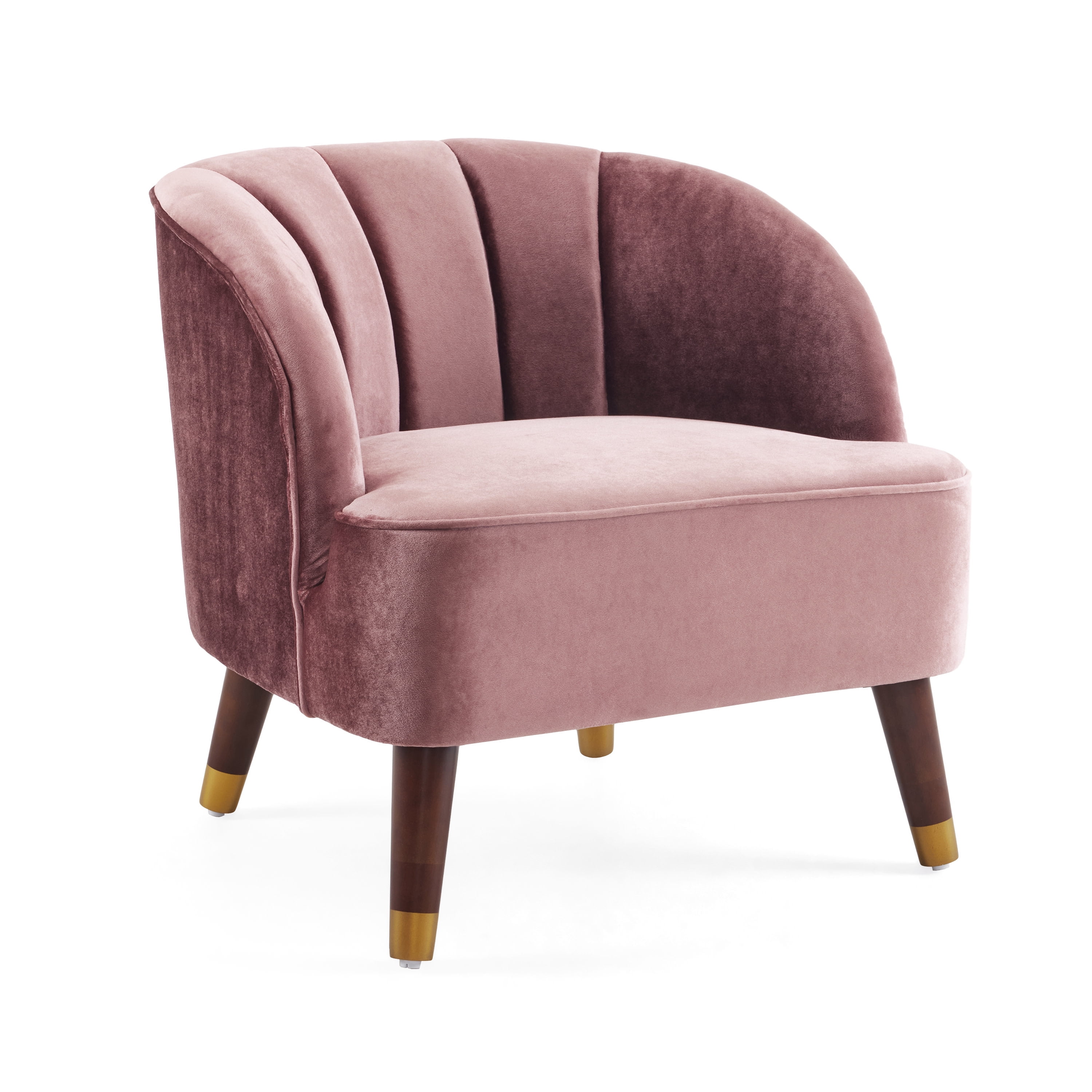 GDF Studio Velvet Blush Modern Barrel Club Chair - Walmart.com