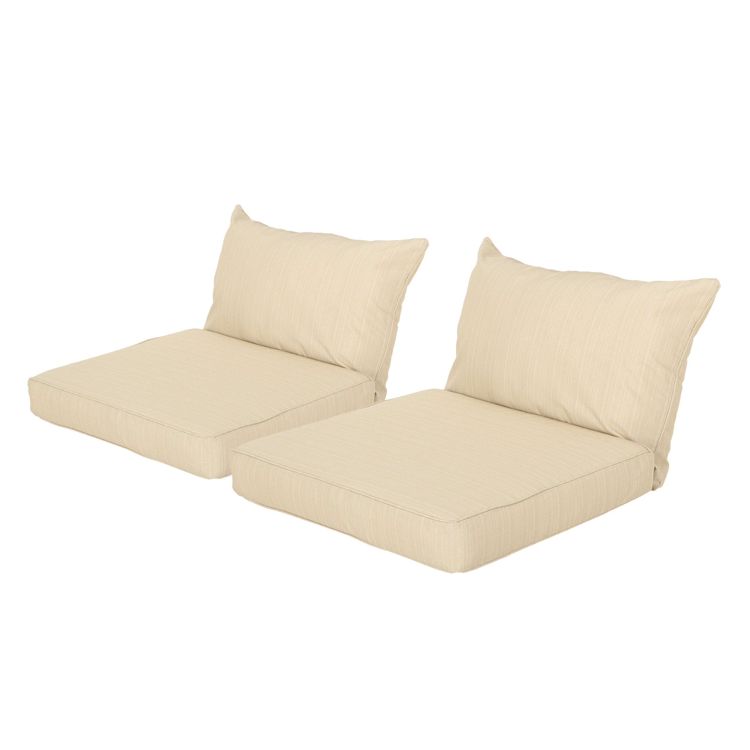 GDF Studio Vincent Outdoor Water Resistant Fabric Club Chair Cushions ...