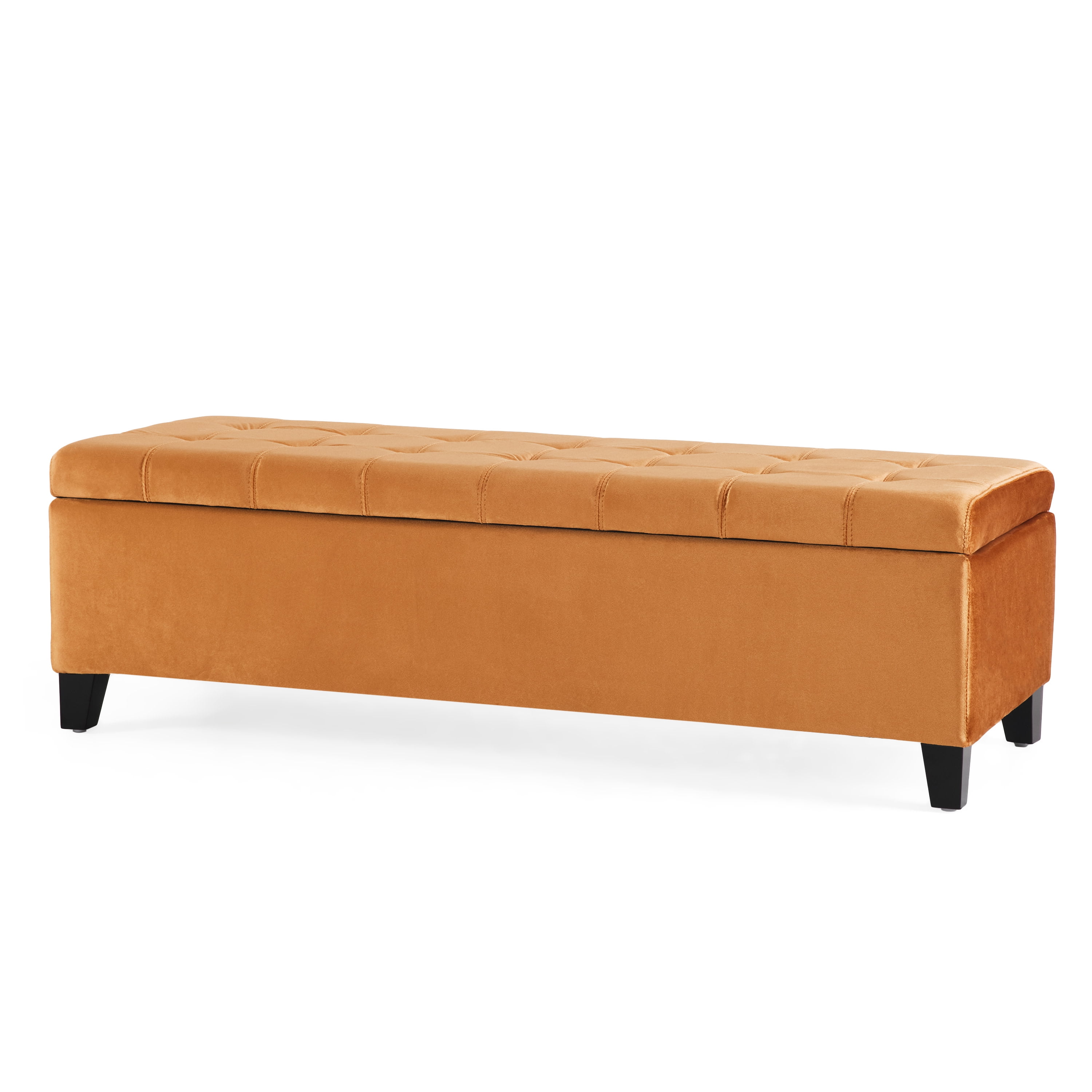 GDF Studio Wendover Elegant Velvet Tufted Storage Bench with Lift-Up ...