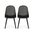 GDF Studio Yazmeen Outdoor Modern Dining Chairs, Set of 2, Black ...