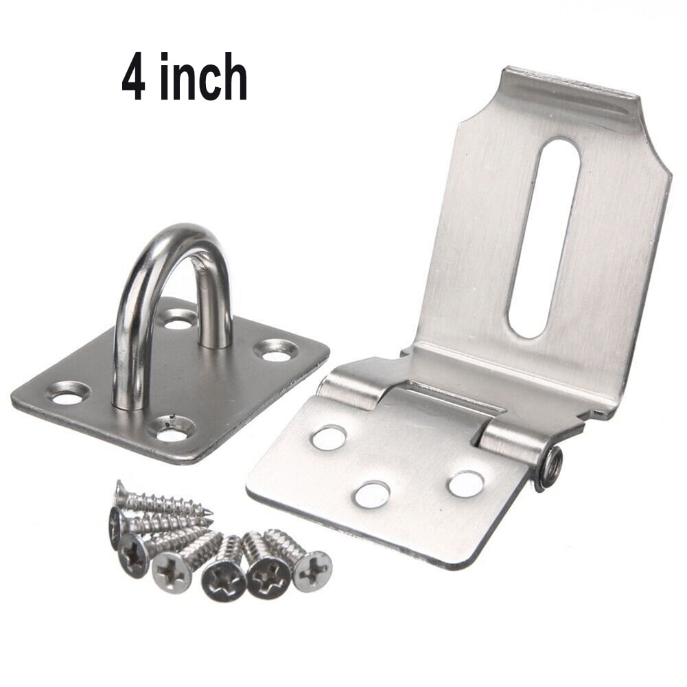 GDHOME 90 Degrees Latch Lock Hasp And Staple For Padlock Gate Door Shed ...