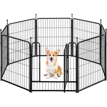 "FXW Outdoor Dog Playpen, 24 Panels 40"" Height, Metal Exercise Fence ...