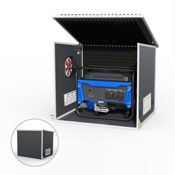 GDLF Generator Shed, Outdoor Generator Box with Cooling Fan ...