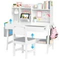 GDLF Kids Homework Desk and Chair Set, Adjustable with Whiteboard ...