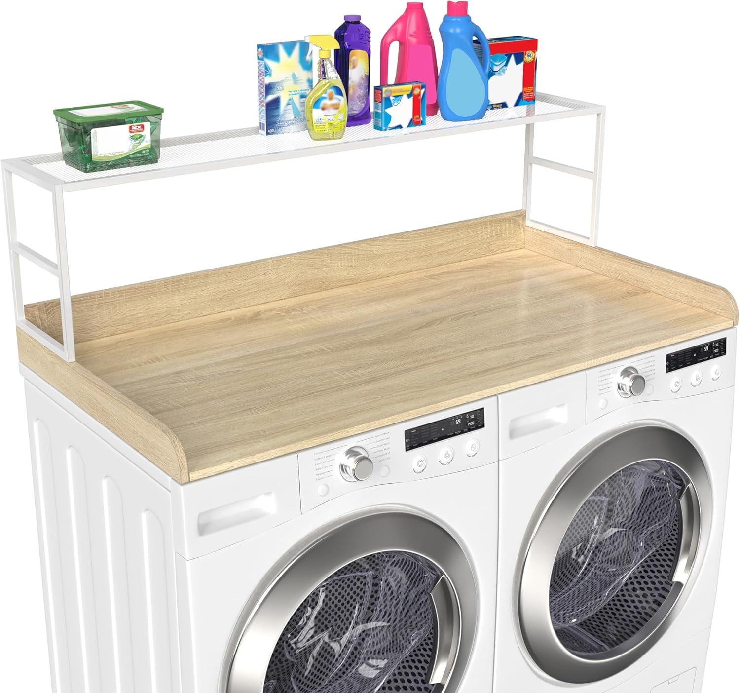GDLF Washer Dryer Countertop Laundry Guard with Shelf – Laundry Room ...