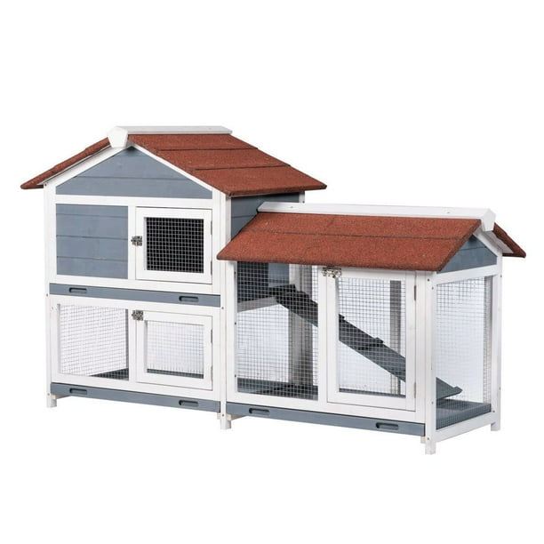 GDLF Wooden Waterproof Rabbit Hutch Pet House - Walmart Business Supplies