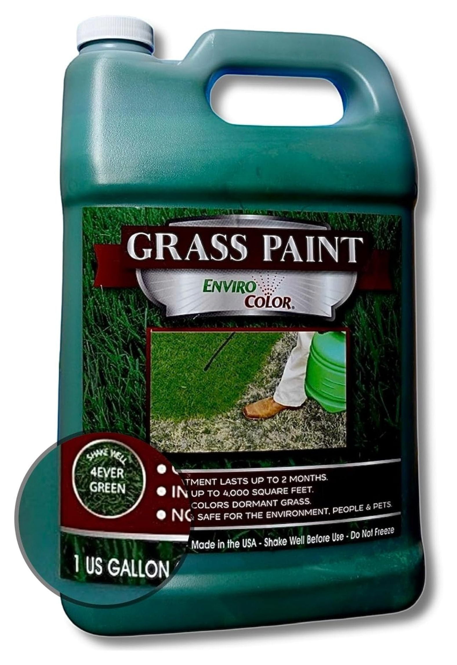 GDLUK 4EverGreen Grass and Turf Paint | 1 Gallon Treats 4000 Ft² Paint ...