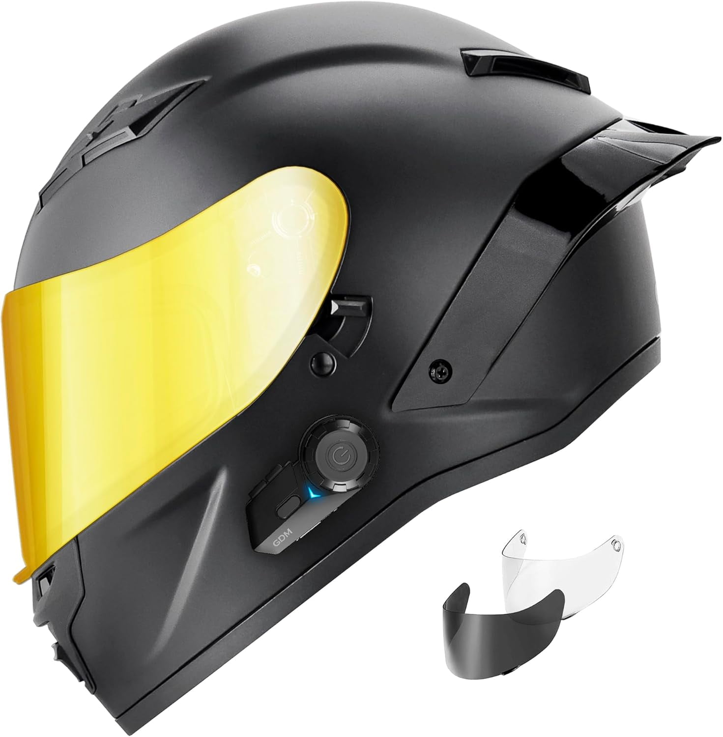 GDM Demon Motorcycle Helmet with Bluetooth Intercom - Walmart.com