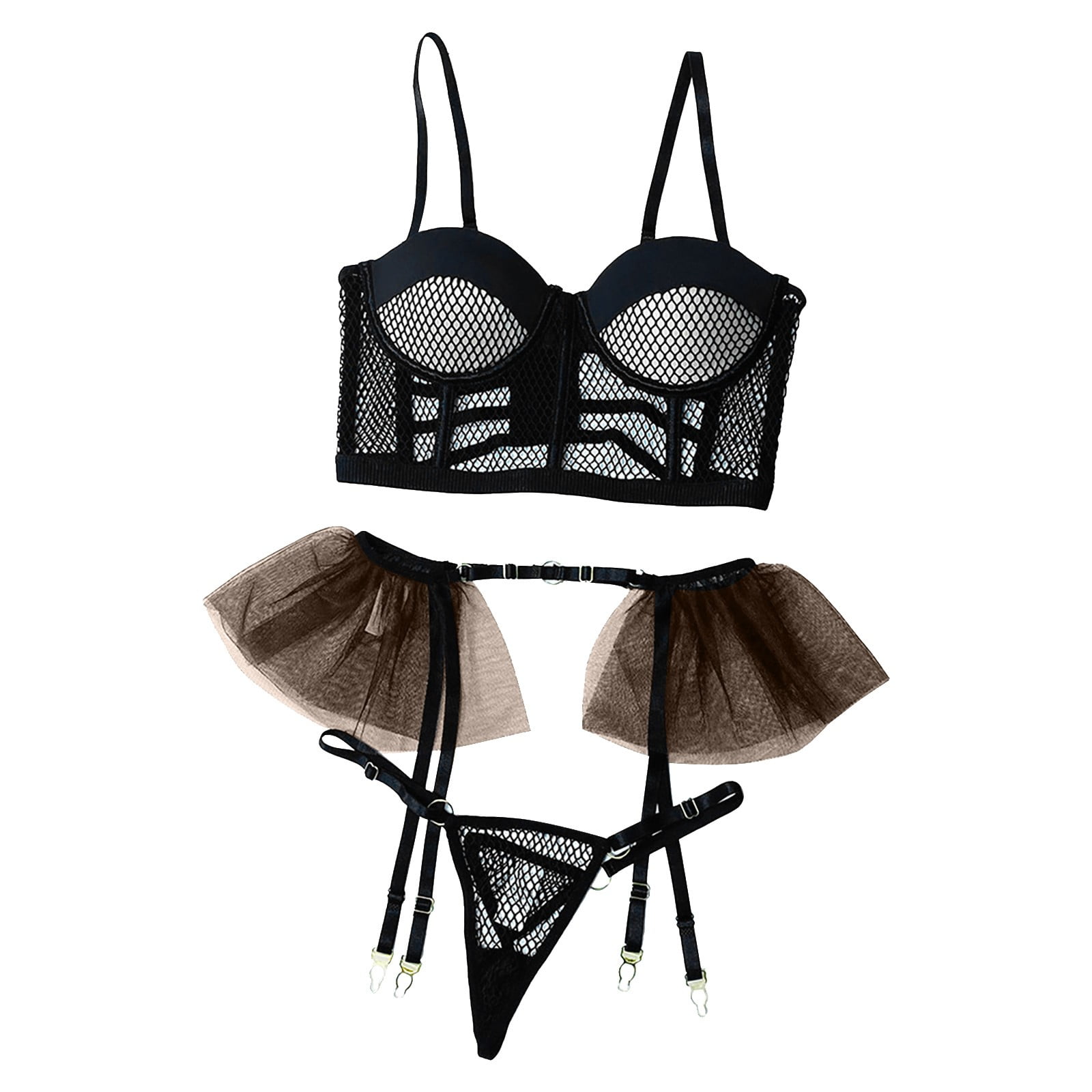 GDREDA Lingerie Plus Size Sexy Lingerie Women's Mesh Lace Garter Thong ... GDREDA Lingerie Plus Size Sexy Lingerie Women's Mesh Lace Garter Thong ...