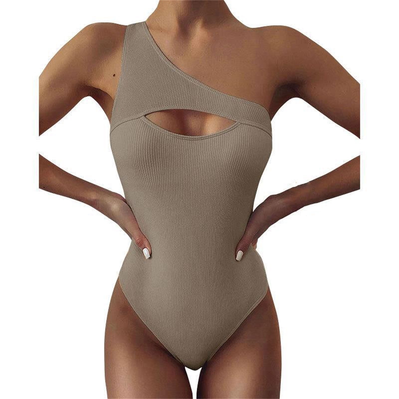 Gdreda One Piece Swimsuits Womens Swimsuit Sexy Bikini Solid Color