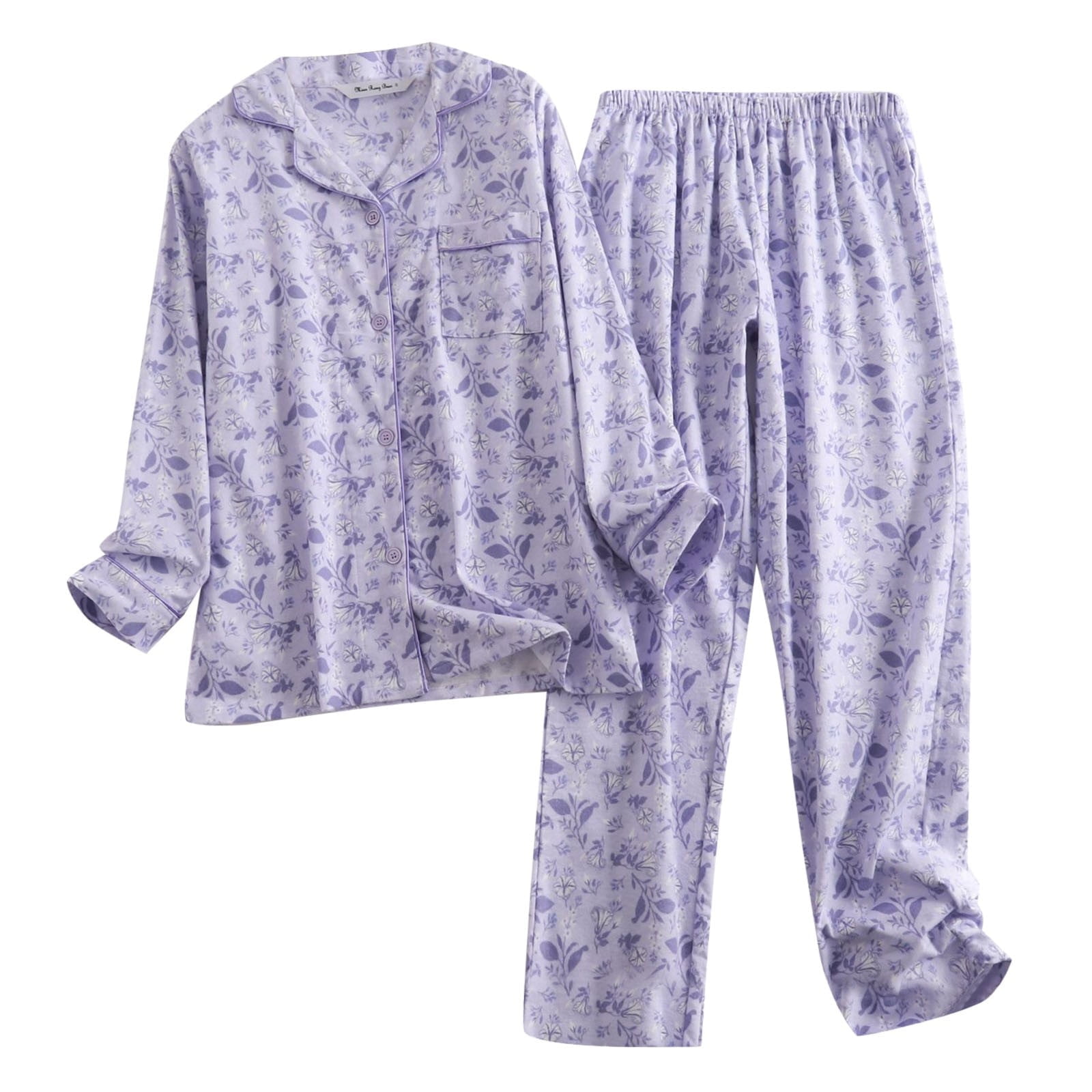 GDREDA Soft Pajamas for Women Cotton Flannel Ladies Pajamas Loungewear ...