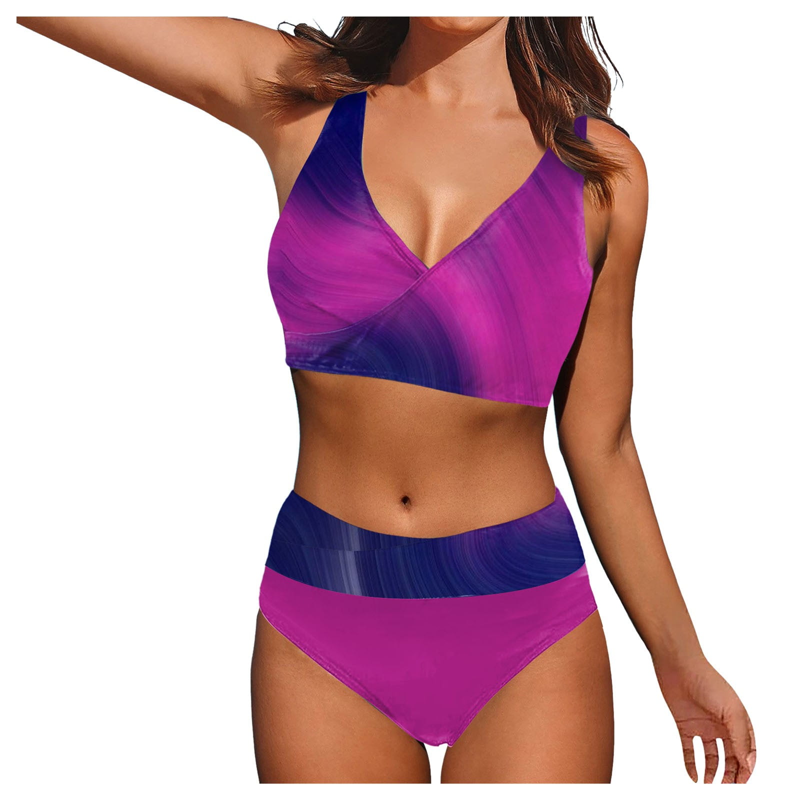 Gdreda Women Swimsuit Women High Waisted Bikini Sexy Push Up Two Piece