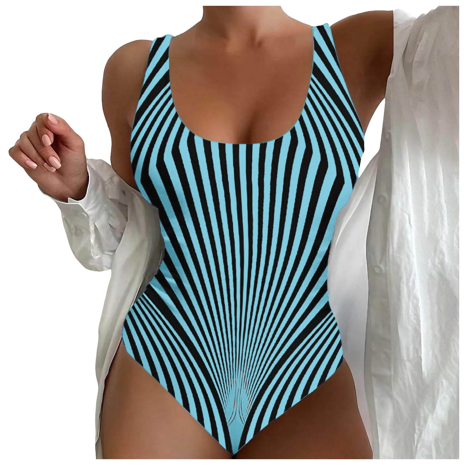 Gdreda One Piece Womens Swimsuits High Waisted Women Large Size