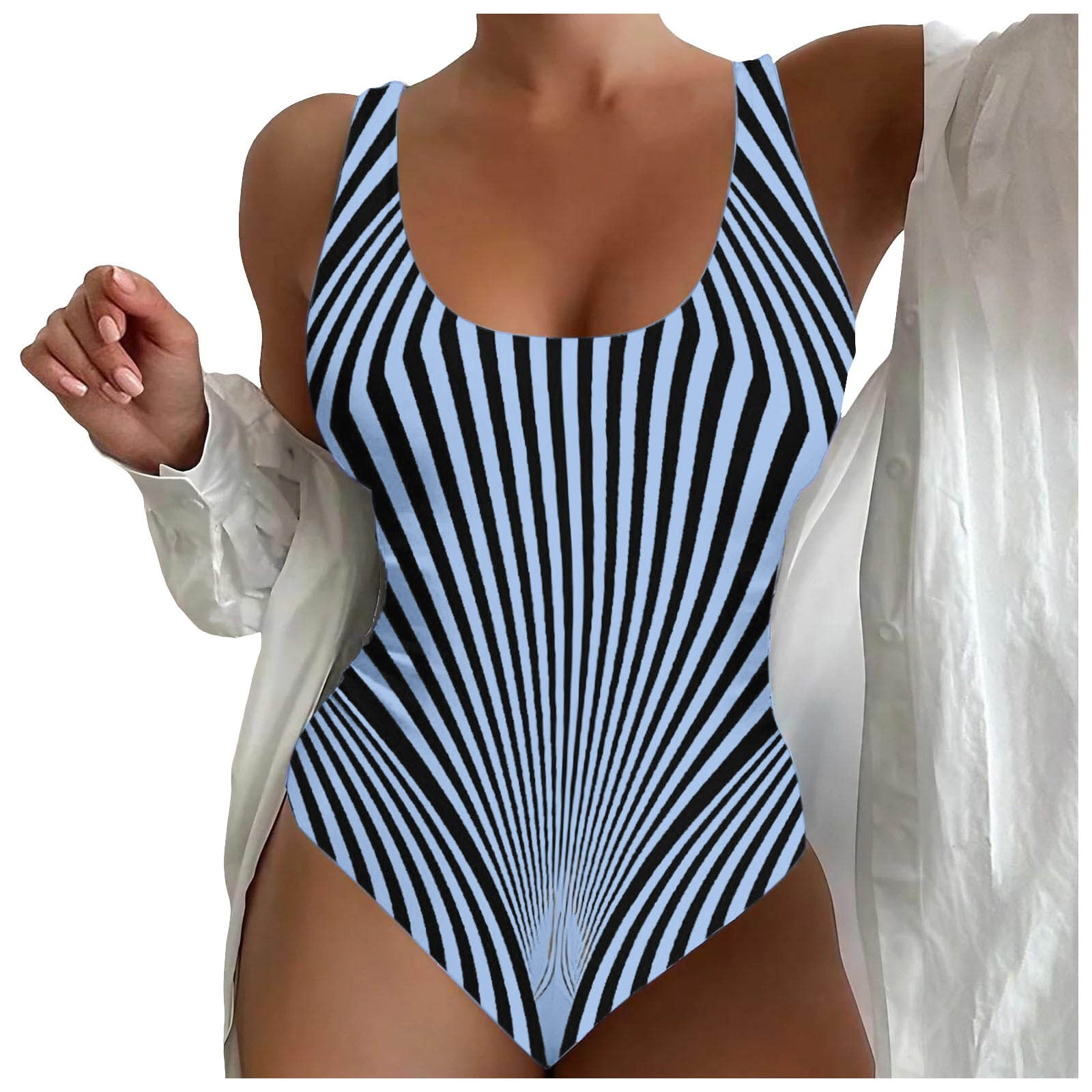 Gdreda One Piece Womens Swimsuits High Waisted Women Large Size