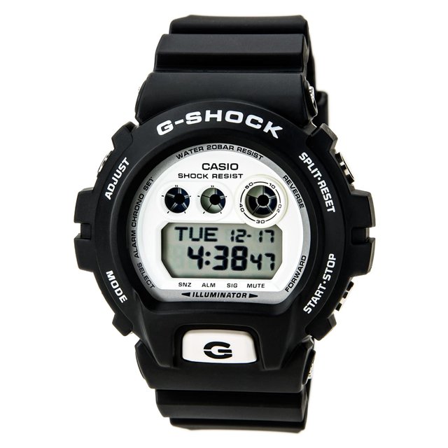 GDX6900-7 Men's G-Shock White Digital Dial Black Resin Strap ...