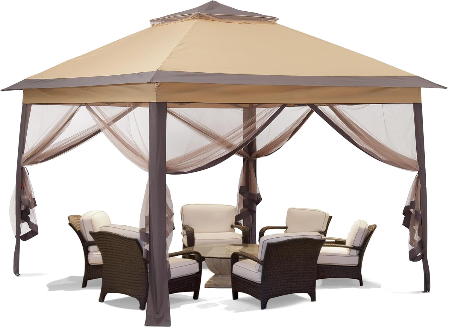 GDY 11x11 Pop Up Canopy Tent, Outdoor Canopy with Netting, Outdoor ...