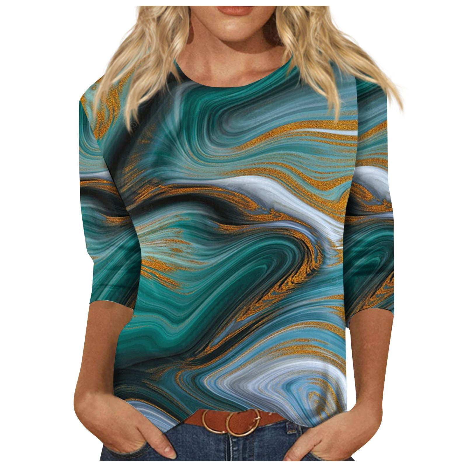 GDfun Women's Fall Tunic Tops Lightweight Round Neck Sweater Top Cute ...