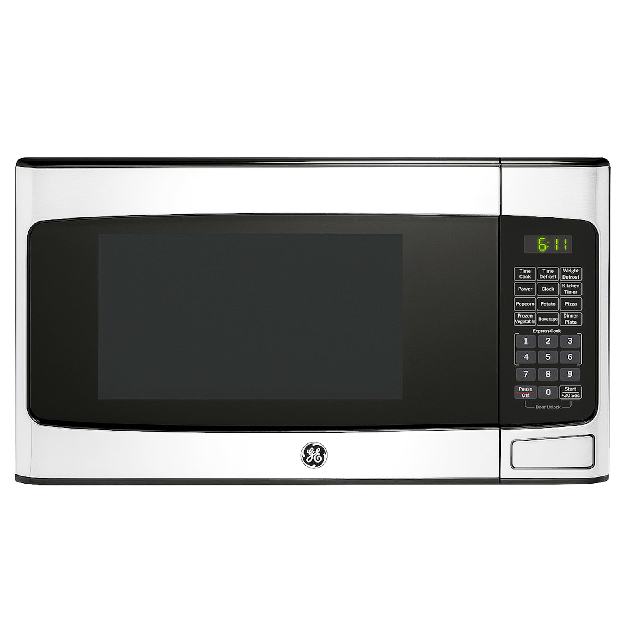 GE 1.1 cu ft 950-Watt Countertop Microwave Oven in Stainless Steel ...