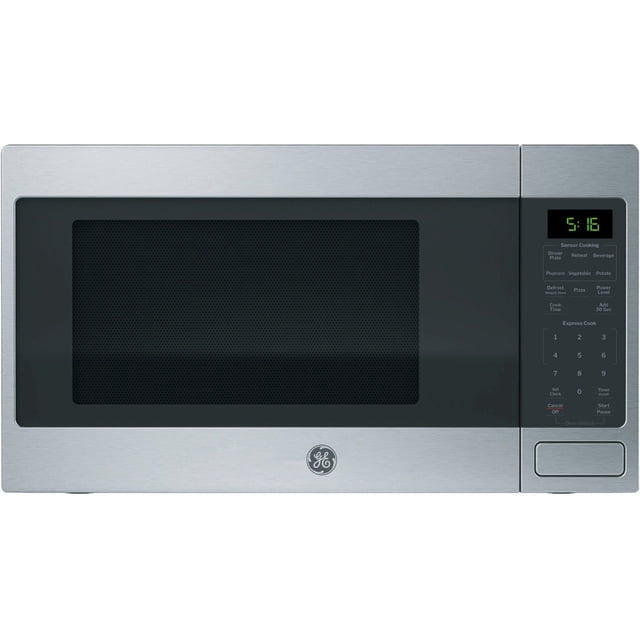 GE 1.6 Cu. Ft. Capacity Countertop Microwave Oven, Stainless Steel ...