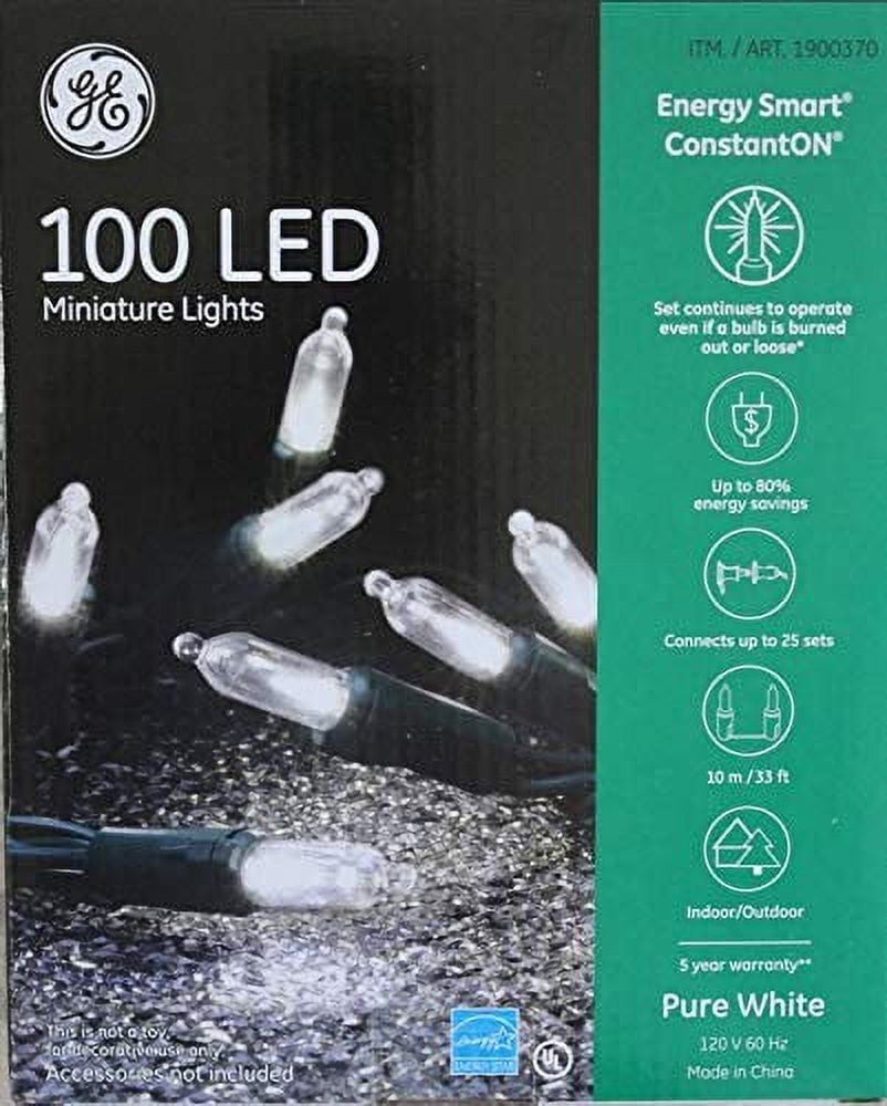 GE 100 LED Miniature Lights - Pure White - Walmart.com