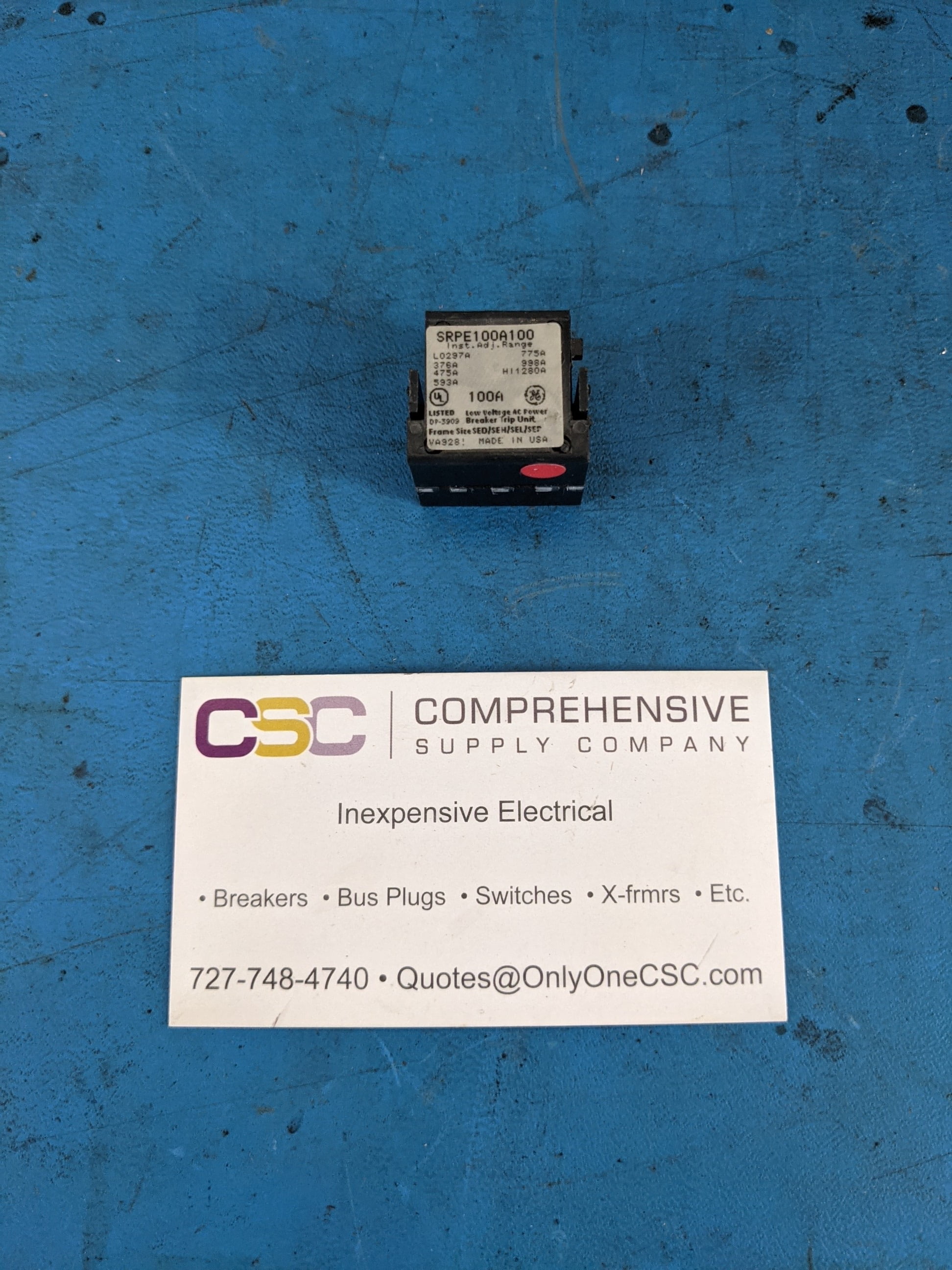 GE 100A AMP RATING PLUG/TRIP USED FOR SED/SEH/SEL/SEP CIRCUIT BREAKERS ...