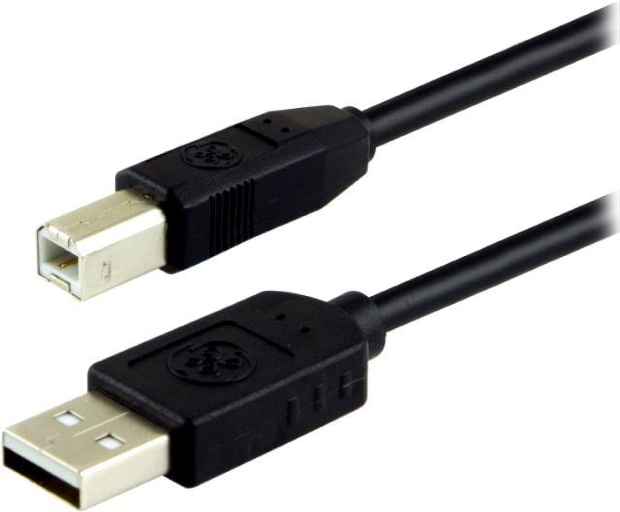 GE 10ft USB Device Cable, A-Male to B-Male, works with all USB-B ...