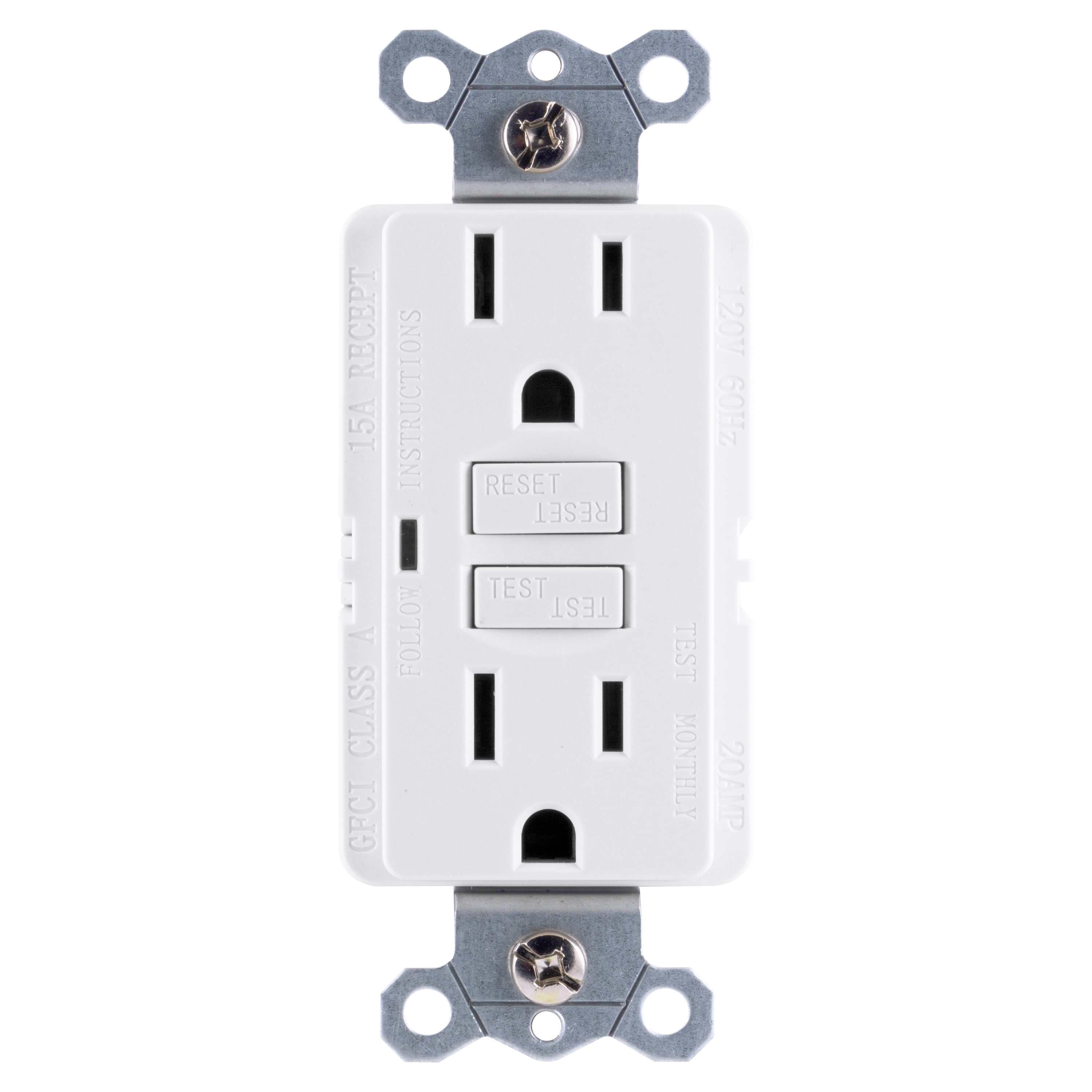 GE 15A GFCI Outlet, White – 32073 - Walmart.com
