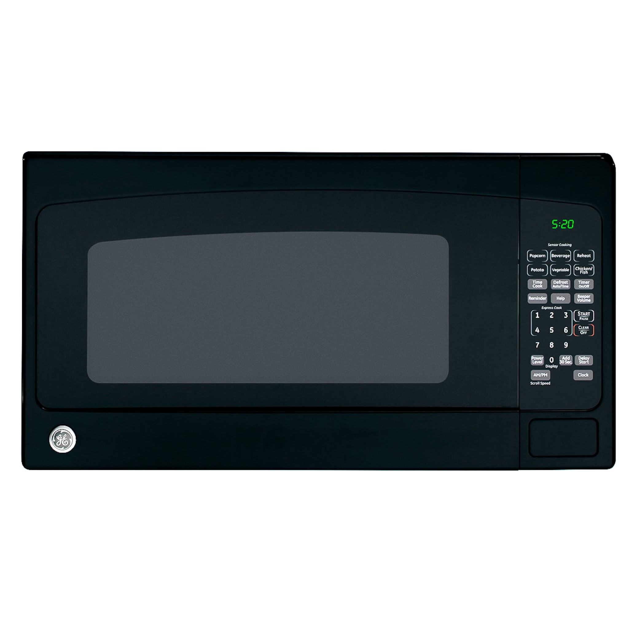 GE 2.0 cu ft 1200W Countertop Microwave in Black with Sensor Cooking ...