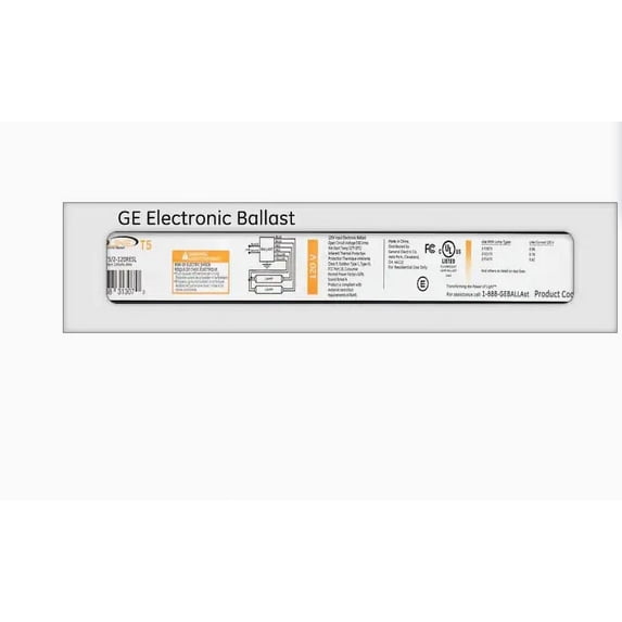 GE 2-Bulb Residential Electronic Fluorescent Light Ballast, Rapid Start ...