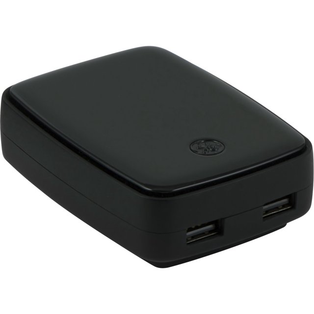 GE 2 USB Port Desktop Charger with 6 Ft. Extension Cord, black ...