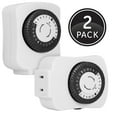GE 24-Hour Basic Indoor Plug-In Mechanical Timers, 2-pack, 15417 ...