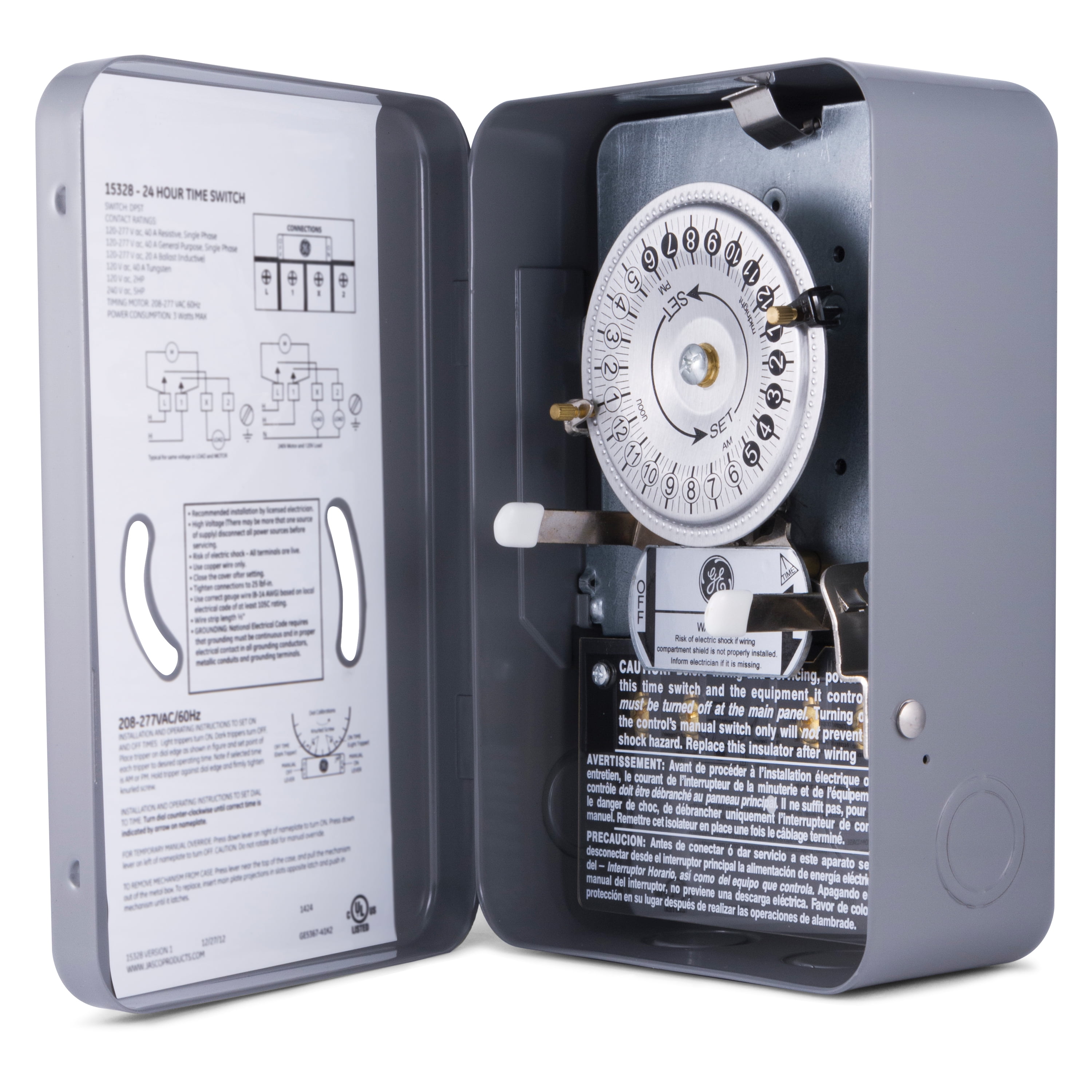 GE 24-Hour Indoor Heavy Duty Mechanical Water Heater Timer Switch ...