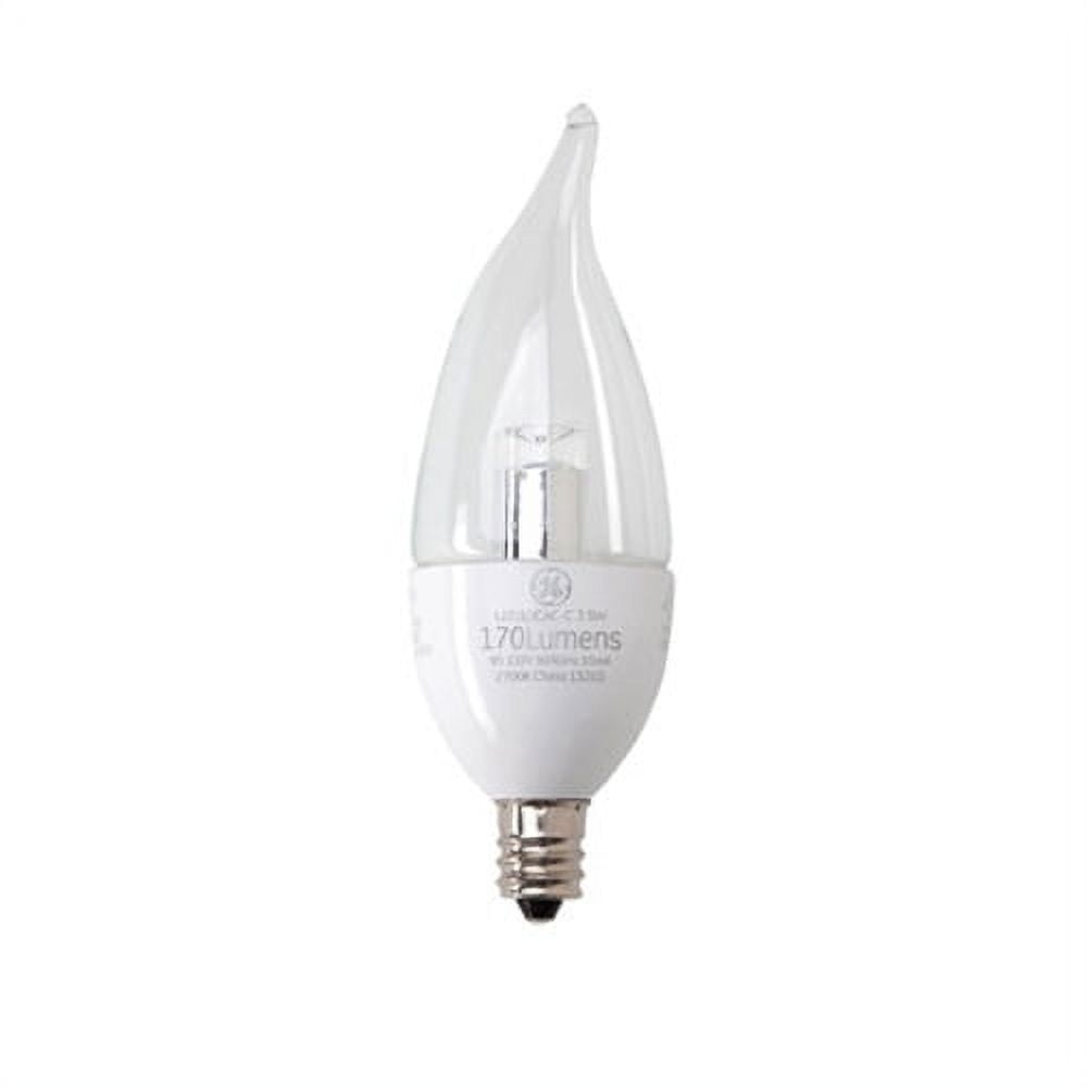 GE 25-Watt Equivalent Crystal Clear Sm Base Decorative Bent Tip LED, 1 ...