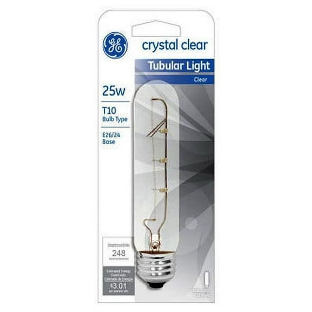 GE 25T10 25W 120V Clear Tubular Light Bulb, Each - Walmart.com