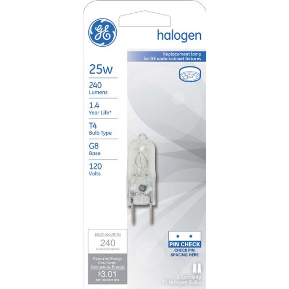 GE 25W Quartz Halogen Lamps (Pack of 3) - Walmart.com