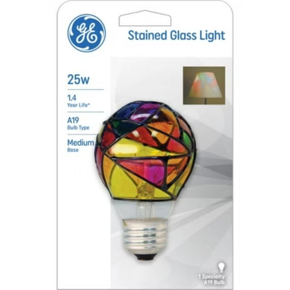 GE 25W Stained Glass Light Bulb - Walmart.com