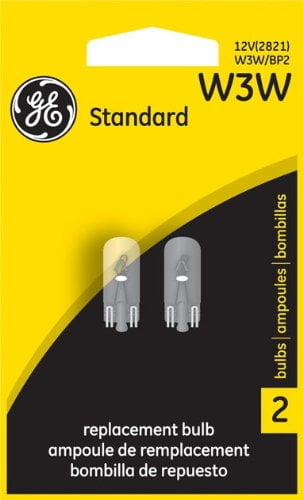 GE W3W 3w 13.5v Mini T3.25 Wedge Base Automotive Lamp - Pack of 2 Bulbs ...