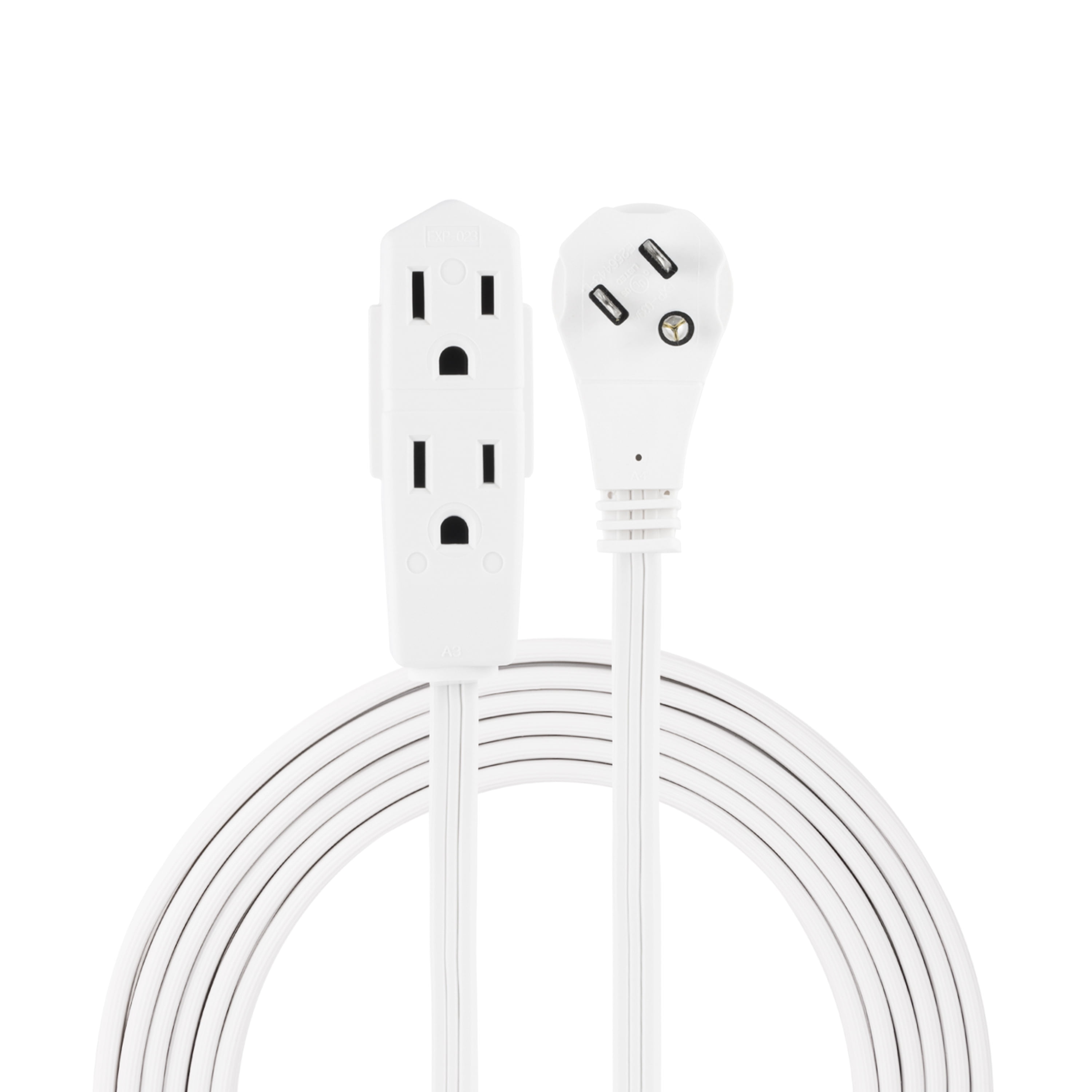 GE 3-Outlet Extension Cord, 8ft., White – 50251 - Walmart.com