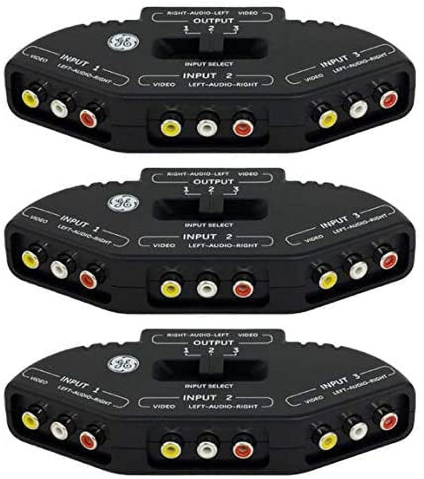 GE 3-Way RCA Switch, 3pk - Walmart.com